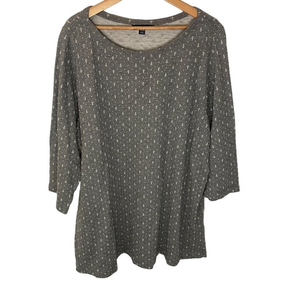 Lands' End | Tops | Lands End Nautical Anchor Print Tunic Top Women ...